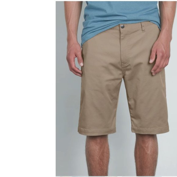 Volcom | Shorts | New Volcom Vmonty Stretch Shorts Mens 3 Khaki Brown ...